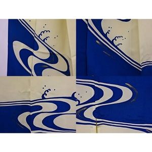 Vintage | Jackets & Coats | Vintage Japanese Kimono Wave Design | Poshmark